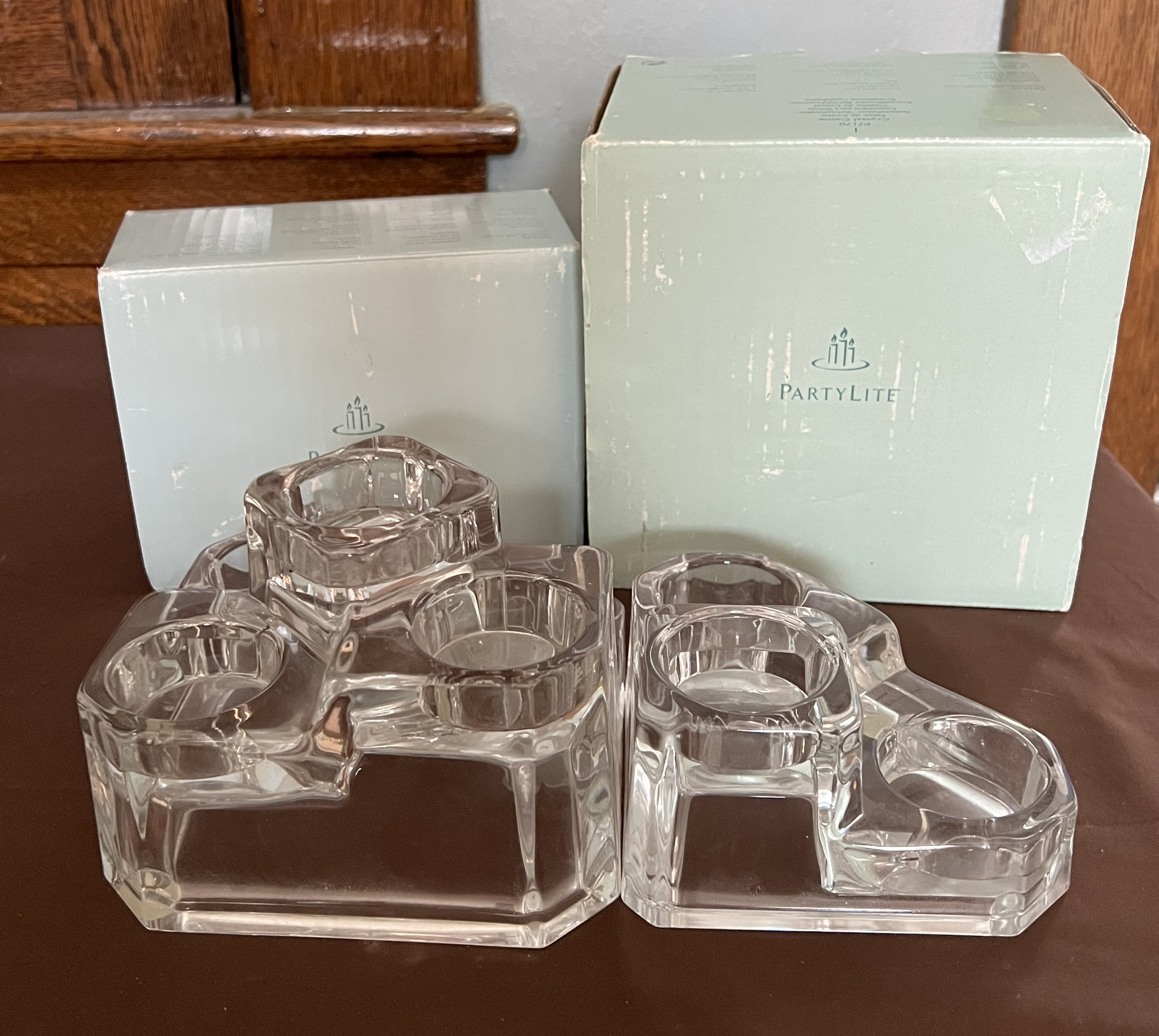 Retired Partylite Crystal Castle & Mini Crystal Castle 5 Tier 3 Tier ...