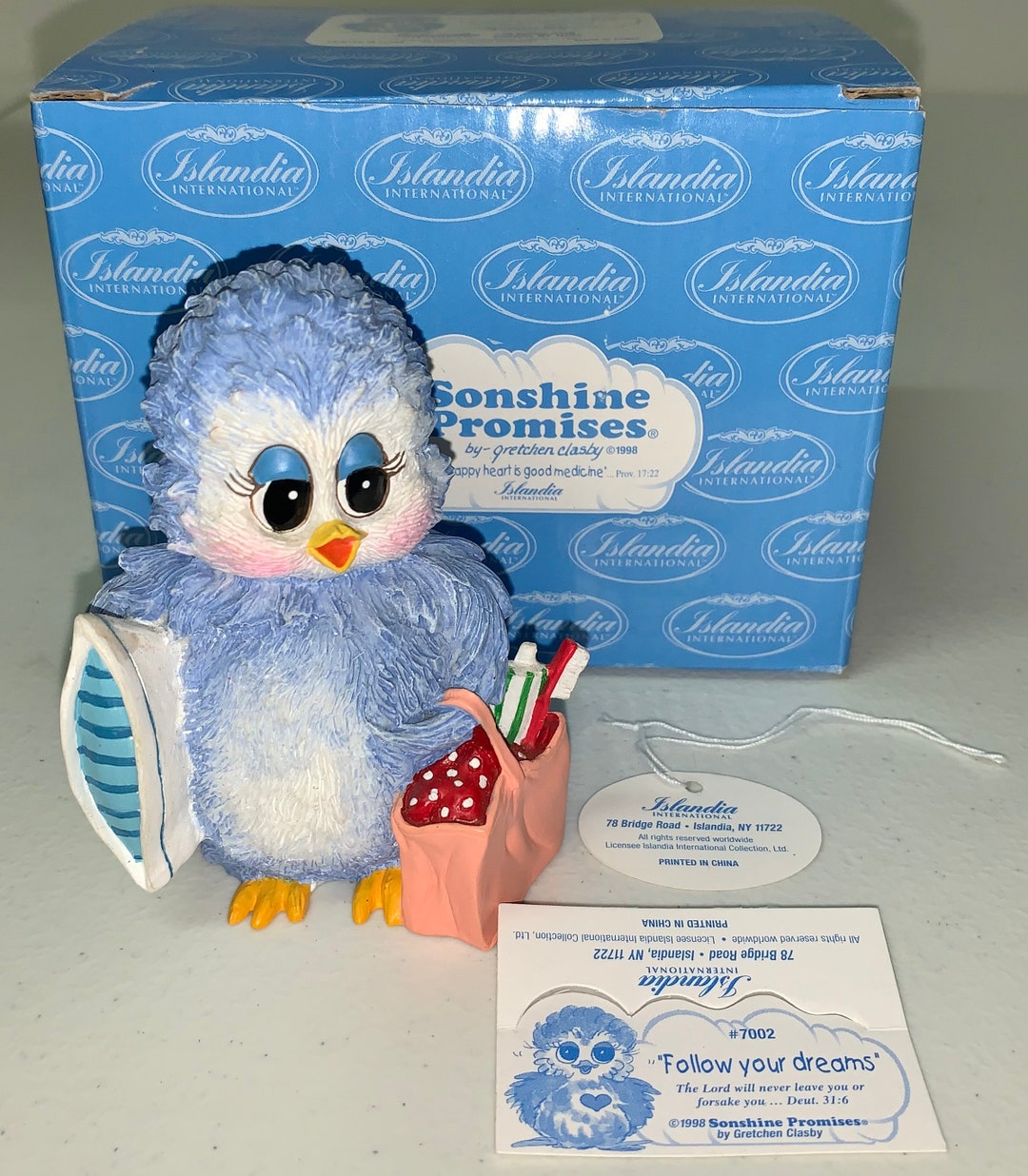 Gretchen Clasby 1998 Sonshine Promises Spritual Blue Bird Figurine ...