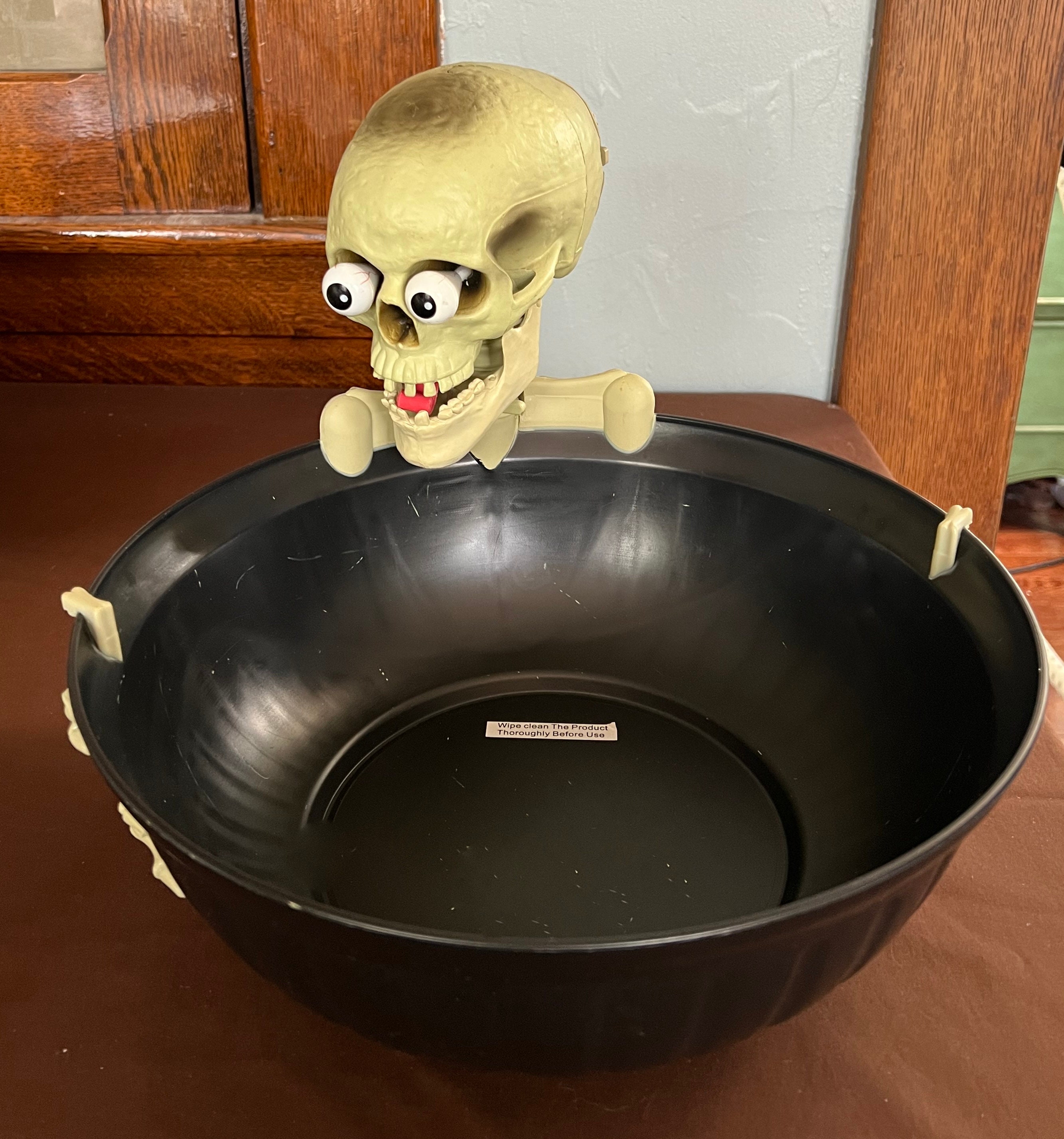Vintage Gemmy Animated Skeleton Halloween Candy Bowl Motion Activated ...