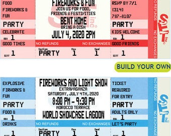 Birthday Party Ticket Invitations Authentic & Personalized QTY 20 - Etsy