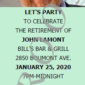 Retirement Photo Ticket Invitations- Authentic & Personalized - QTY 20 ...