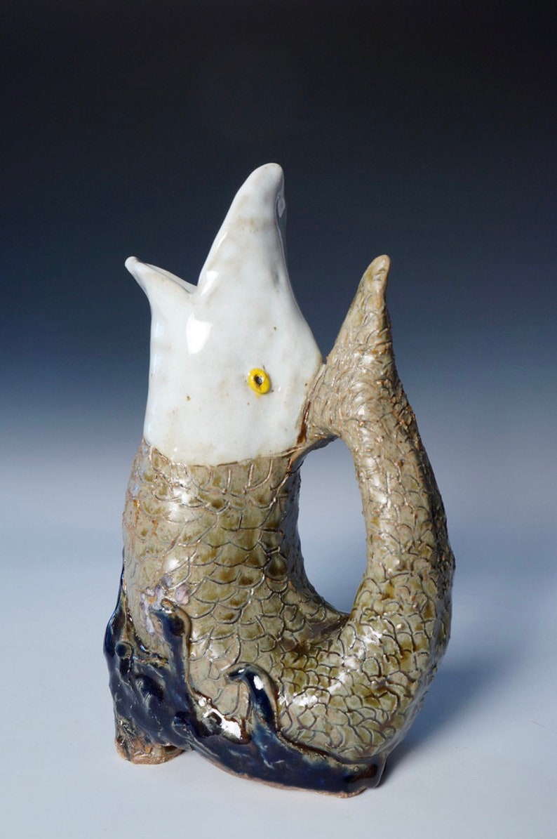 Ceramic Fish Pitcher Handmade Pottery Fish Unique Pitcher - Etsy