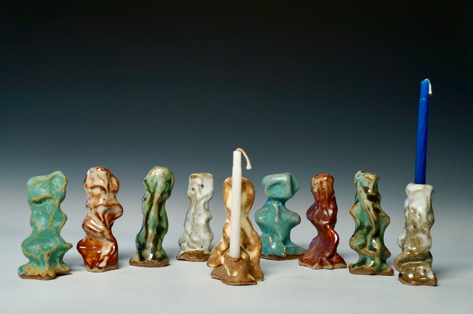 Handmade Ceramic Menorah, Unique Hanukkah Art - Etsy