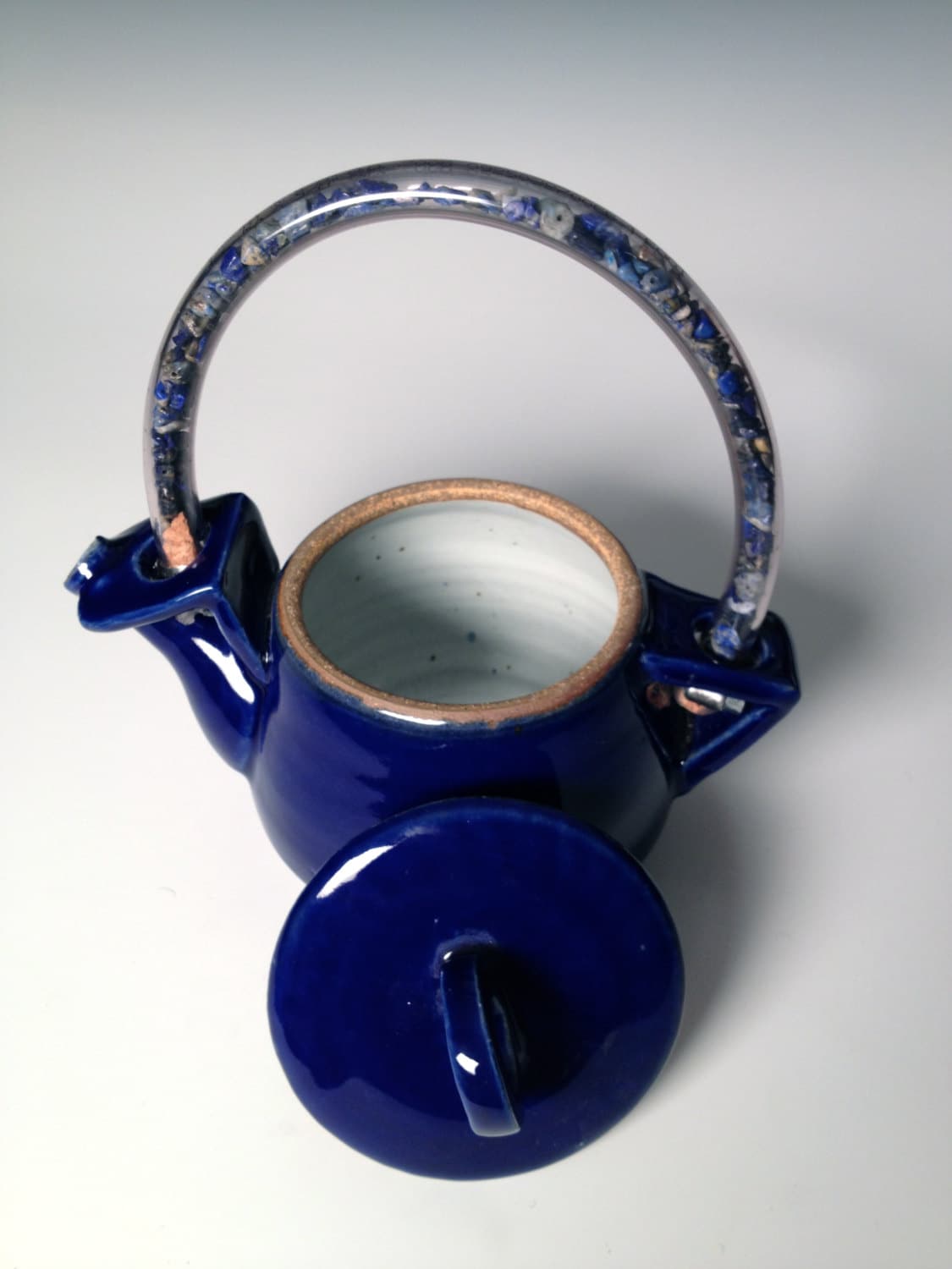 Handmade Blue Ceramic Teapot, Teapot Lover Gift, Unique Handmade Teapot ...