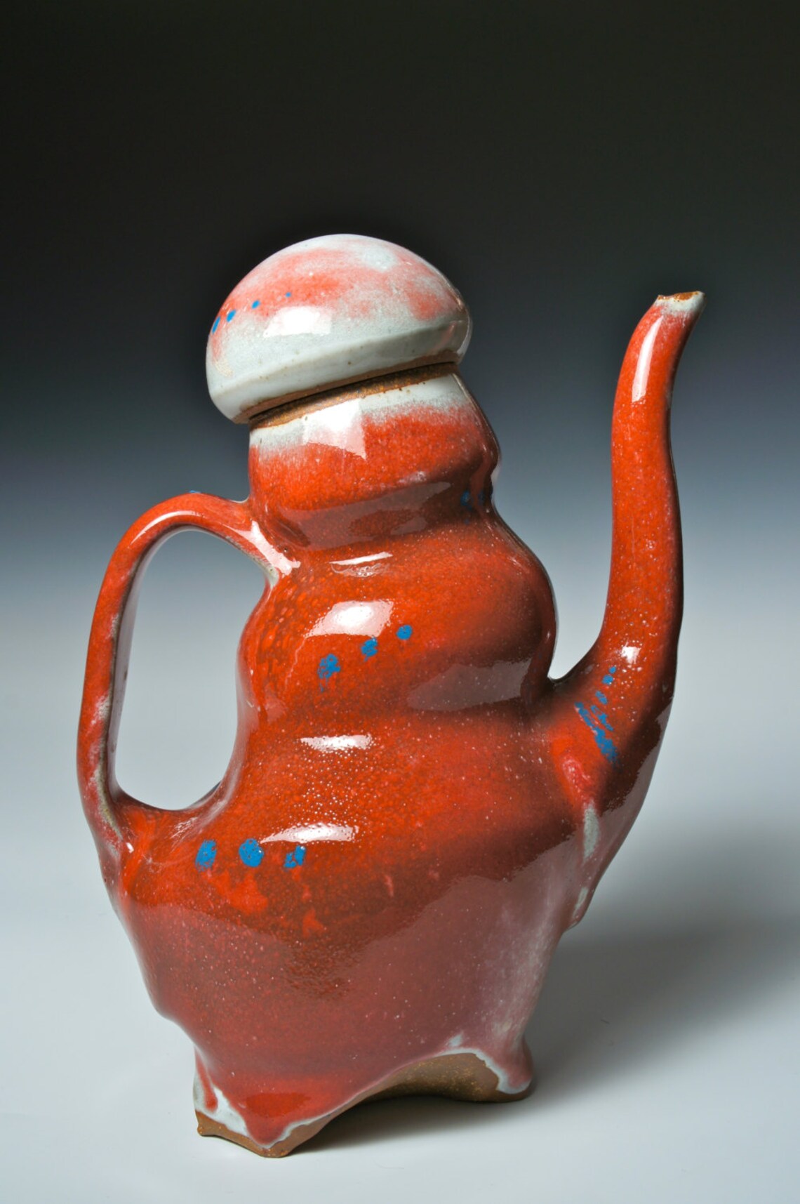 Stoneware Decorative Teapot, Handmade Ceramic Teapot, Handmade Dancing ...