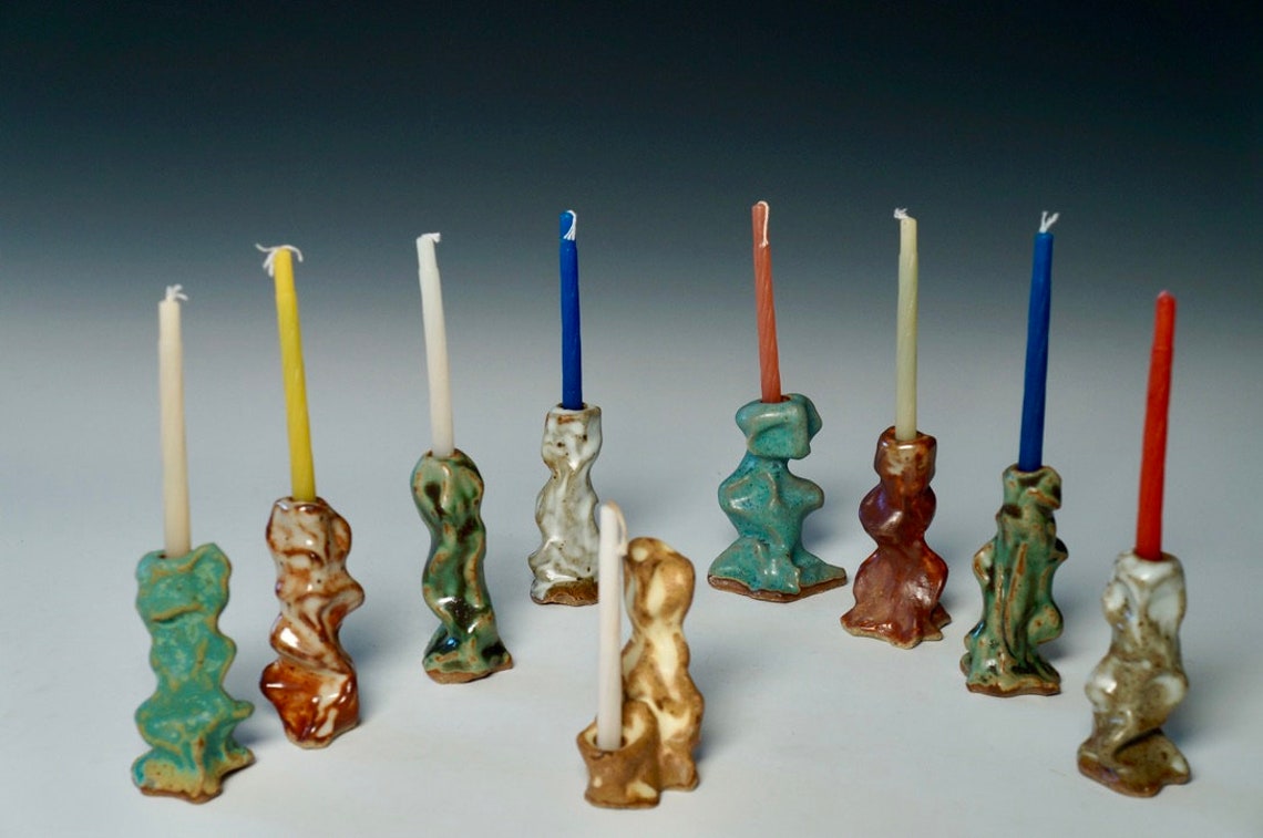 Handmade Ceramic Menorah, Unique Hanukkah Art - Etsy