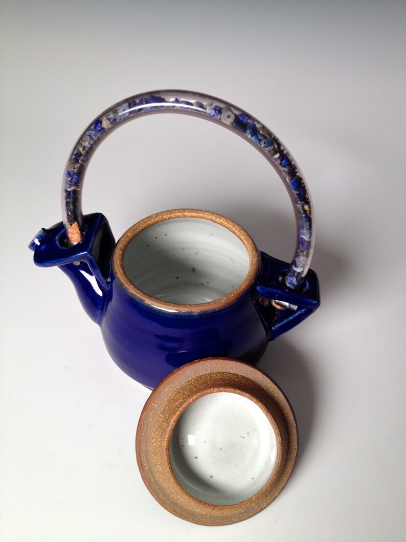 Handmade Blue Ceramic Teapot, Teapot Lover Gift, Unique Handmade Teapot ...
