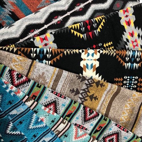 Aztec Wool Fabric by Meter / Southwestern / Printed Wool/ Soft - Etsy