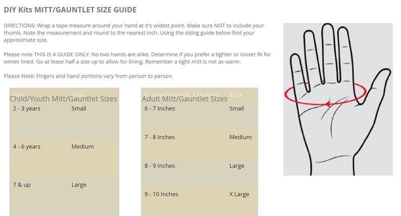 Digital PDF Gauntlet Pattern (7-8 Inches) - Etsy
