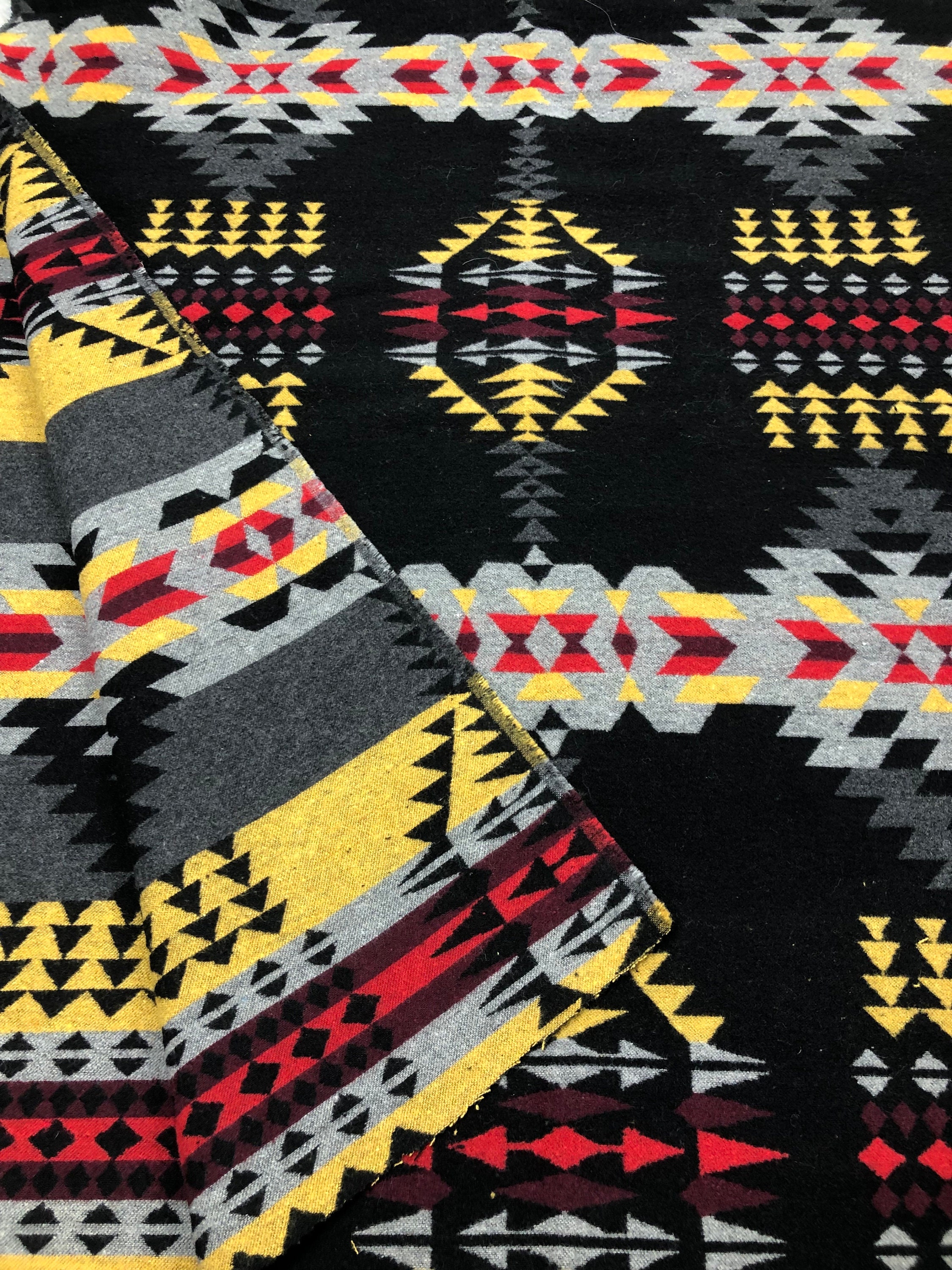 Southwestern Aztec Wool Blend Fabric - Etsy
