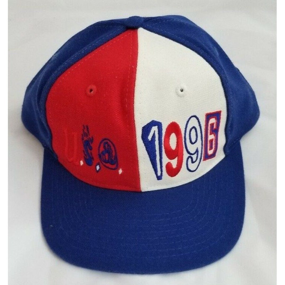 Vintage 1996 head TO Toe Red, White & Blue U.S.A. Snapback Baseball Hat ...