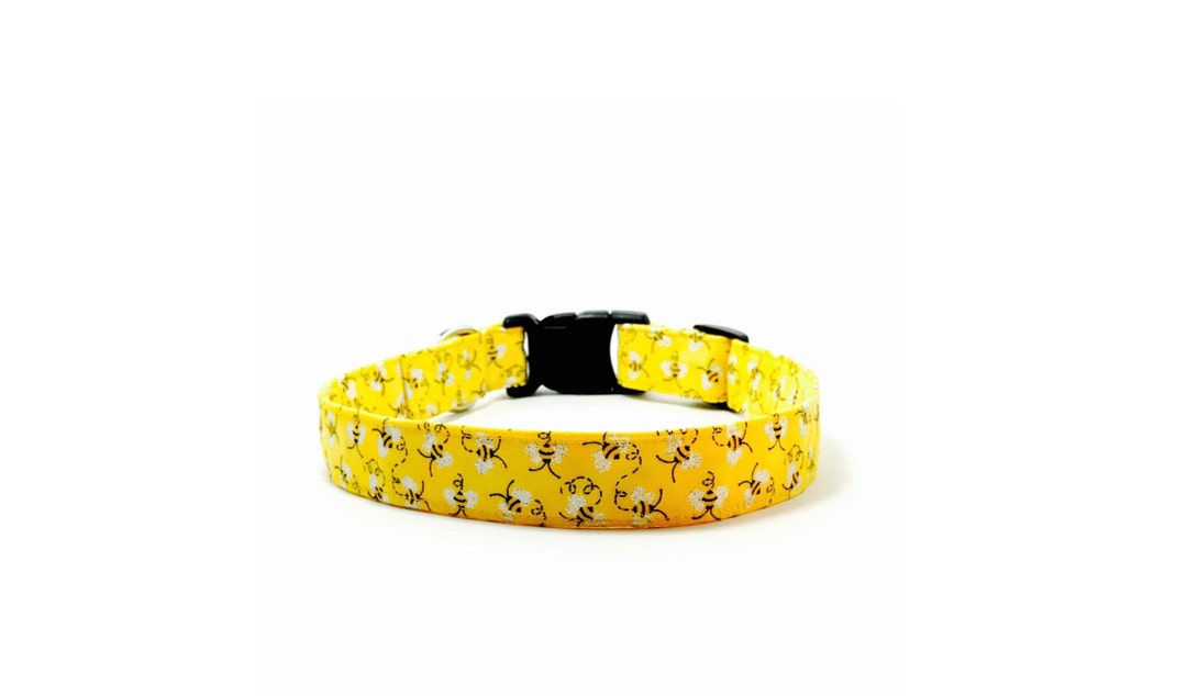 The 'busy Bees' Collar Bumblebee Dog Collar Yellow Bees Cat Collar ...