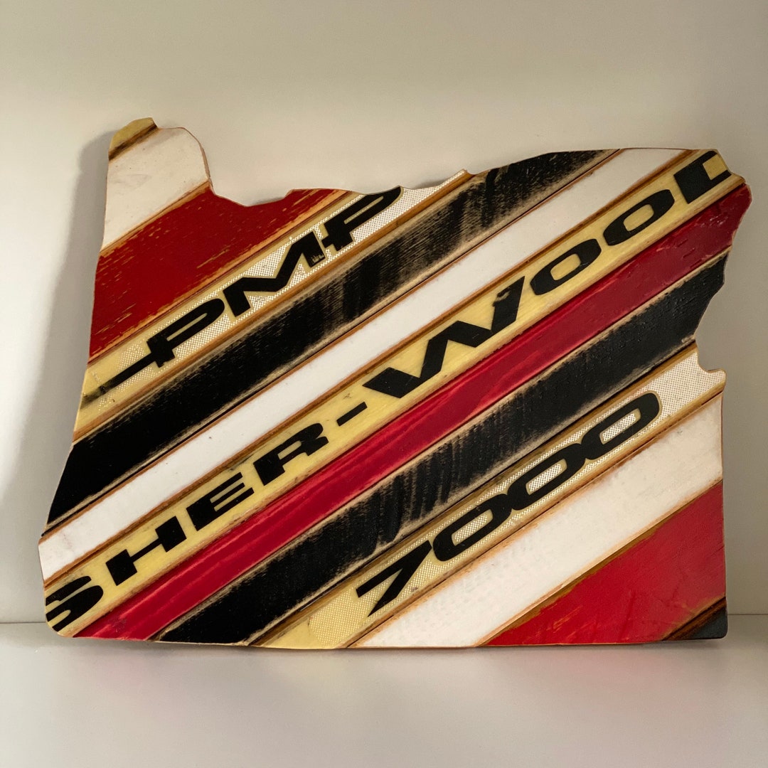 Oregon State of Hockey Sign Salvaged Hockey Sticks Distressed Barn Wood ...