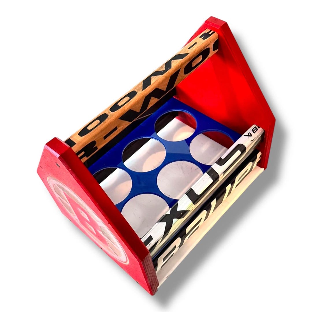 Custom Hockey 6-pack Beer Carrier | Salvaged Hockey Sticks | Wood Ends ...