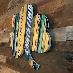 Notre Dame Inspired Shamrock Lacrosse Sign Salvaged Lacrosse Sticks ...