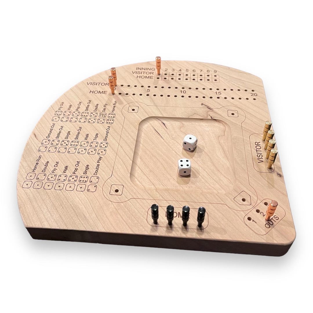 Baseball Dice Hardwood Board Game | Perfect Gift for Coaches and ...