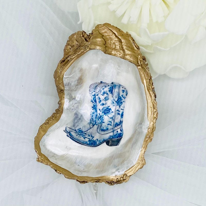 Oyster Shell Trinket Dish - Etsy
