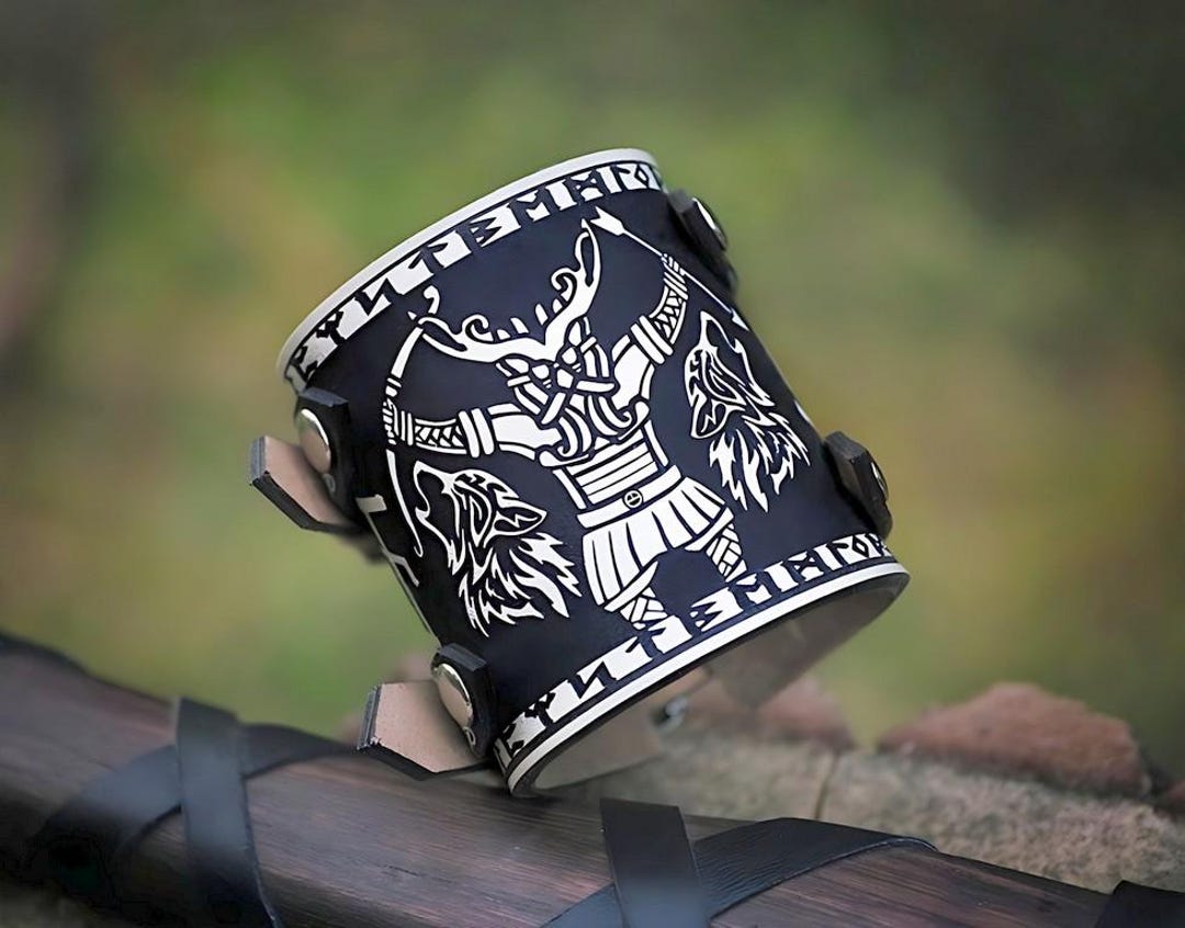 Ullr Norse God of Hunting and Winter ,norse Viking,leather Bracelet ...