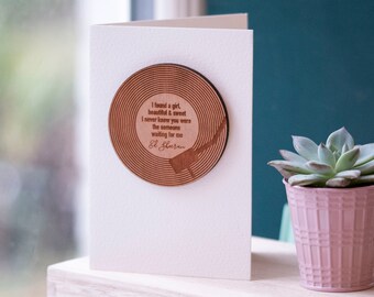 Song lyric card | Etsy