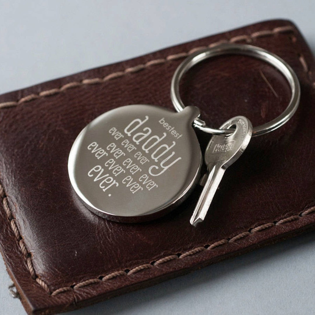 Bestest Daddy Ever Ever Ever Keyring, Personalized Keyring for Dad ...