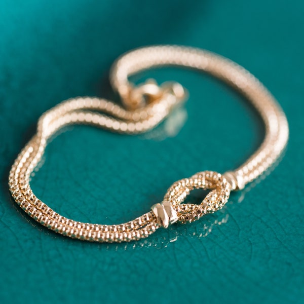 Gold Knot Bracelet - Etsy