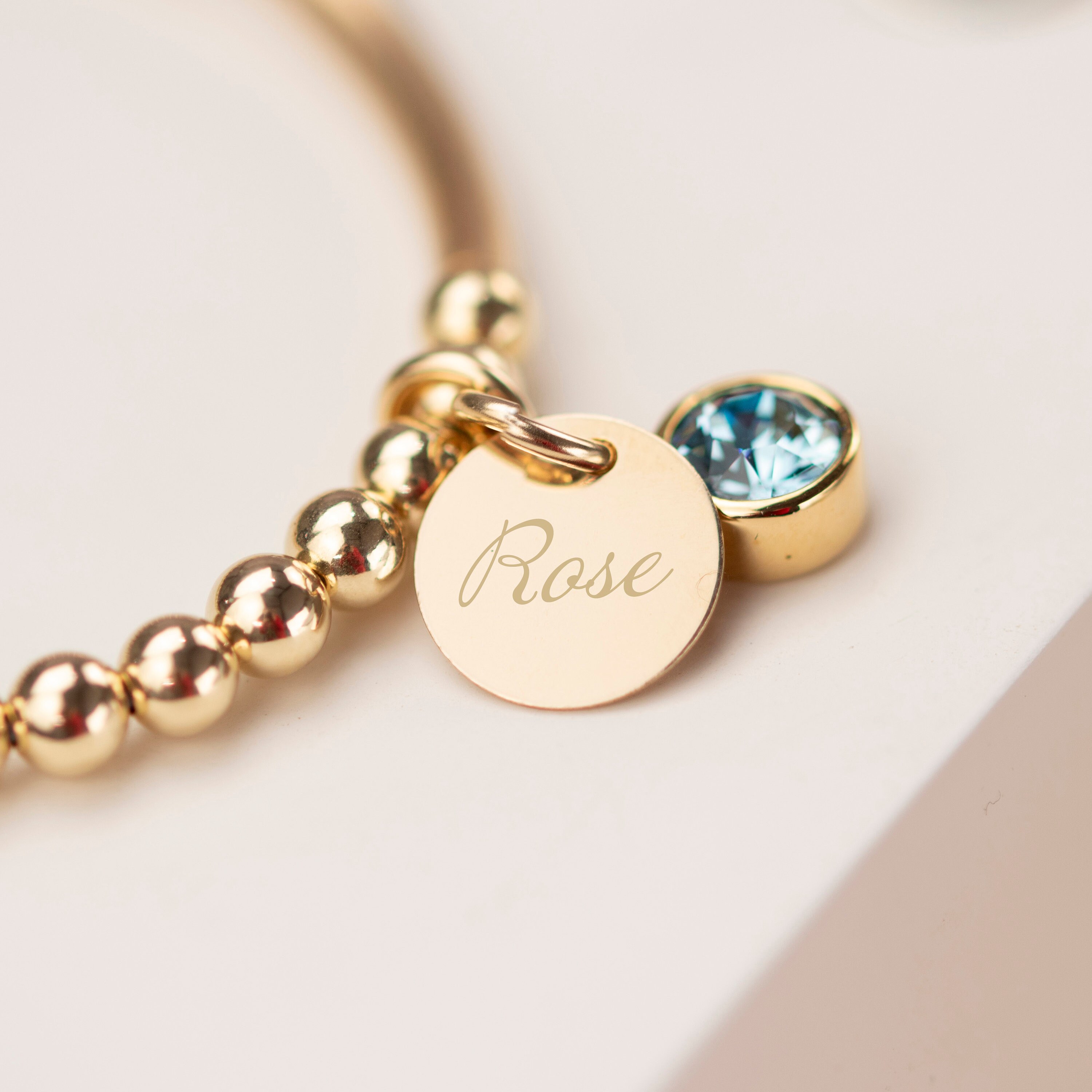 Personalized Baby Birthstone Bracelet | Sterling Silver, Christening ...