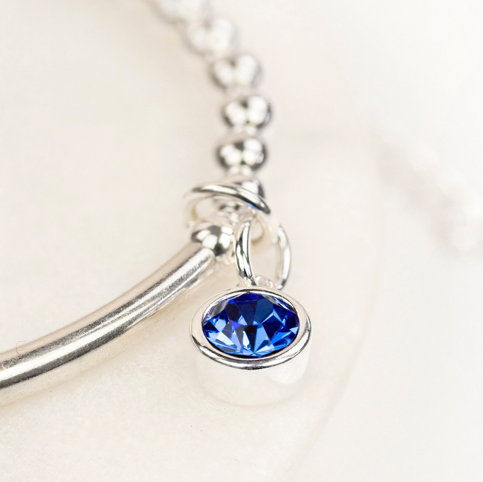 Personalized Baby Birthstone Bracelet | Sterling Silver, Christening ...