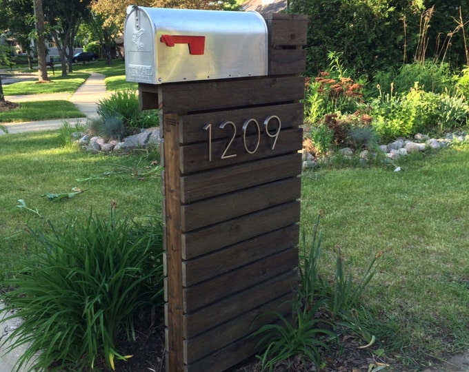 Modern Design Mailbox Dark Walnut - Etsy