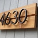 Modern House Numbers Natural Cedar - Etsy