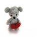 Mini MOUSE With Heart Love You Miniature Crochet Mouse Doll - Etsy
