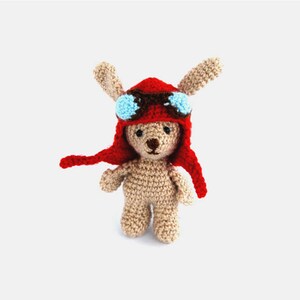 Amigurumi Rabbit, Crochet Small Toy, Aviator Bunny, Funny Gift for Boys ...