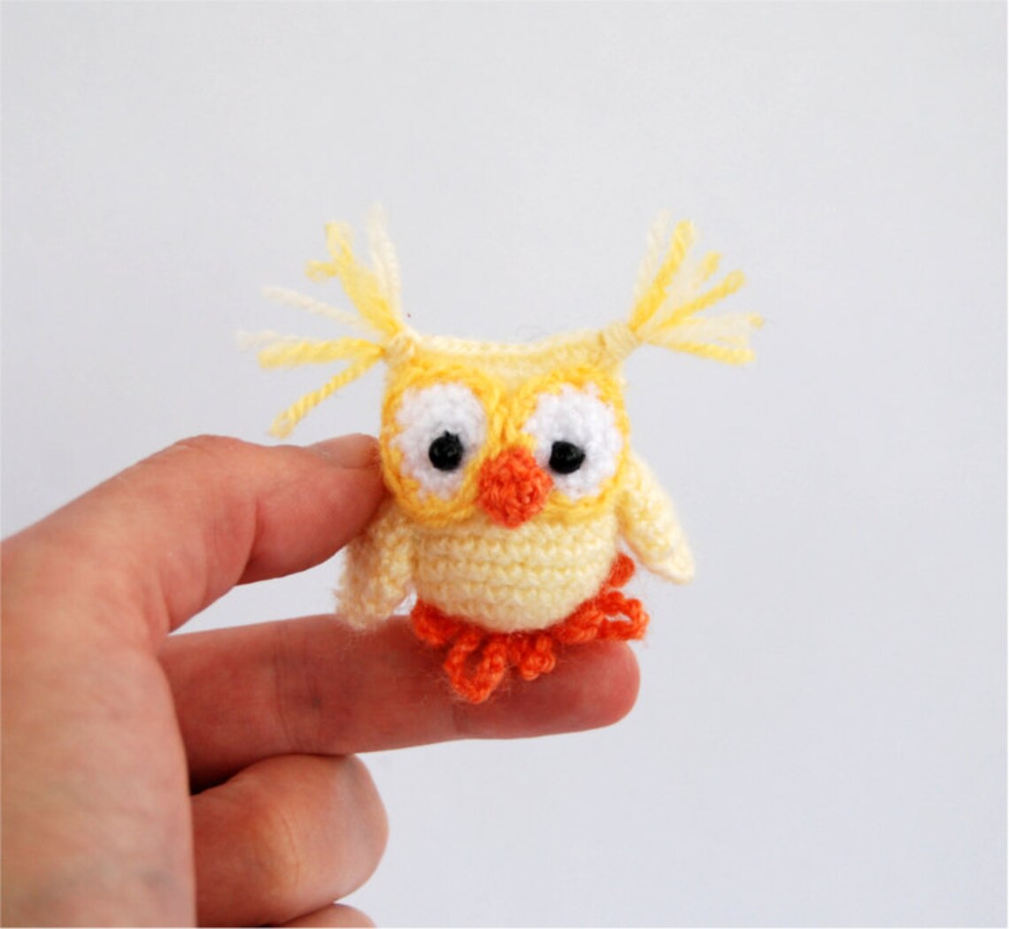 Miniature Crochet Owl to Decor Your Home Amigurumi Little - Etsy