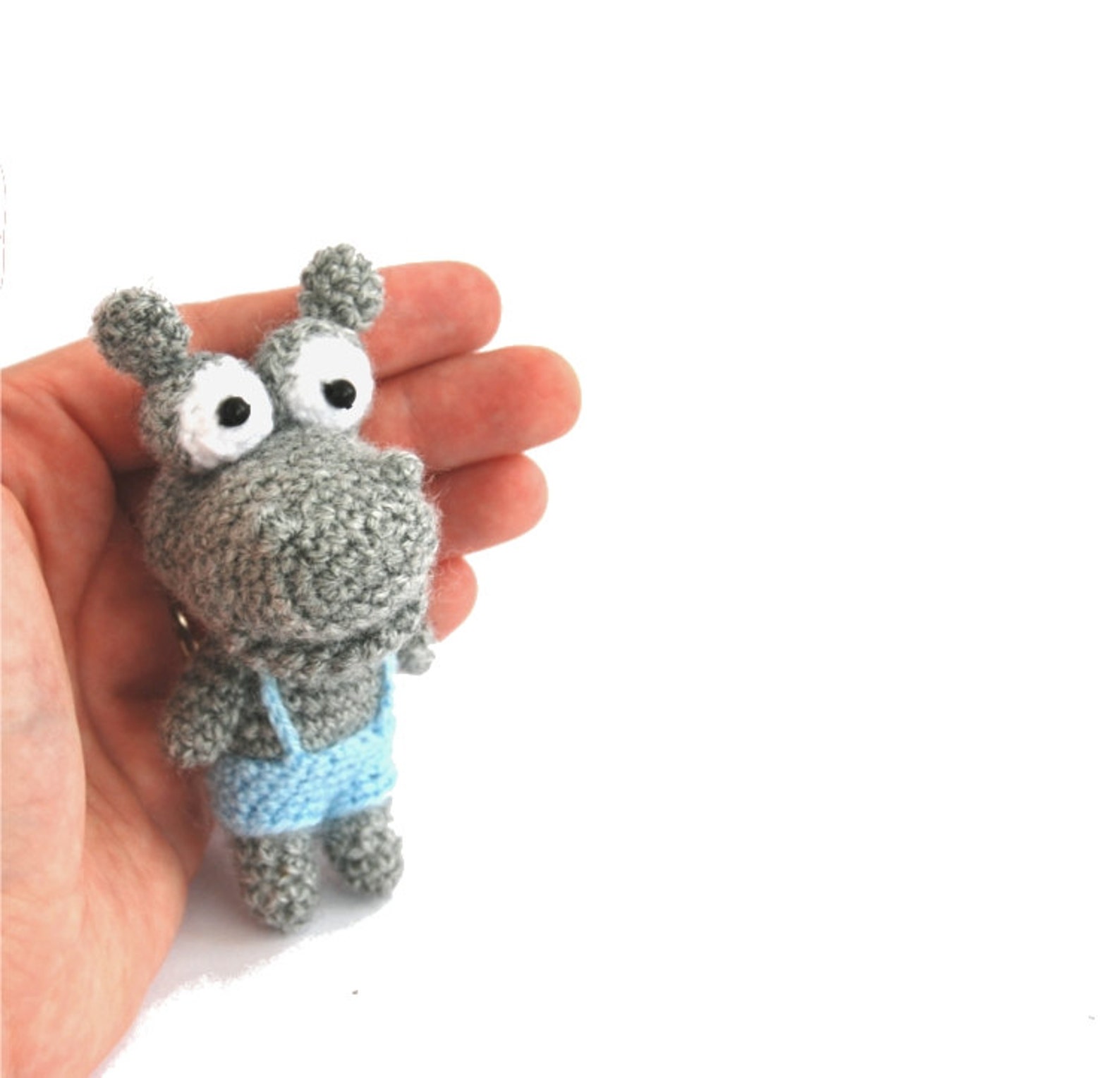 Miniature Hippopotamus, Tiny Hippo, Crocheted Hippopotamus Animal Toy ...
