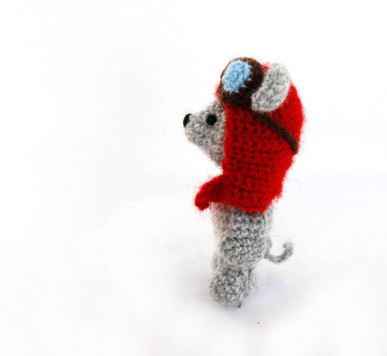 Little Mouse With Aviator Hat Crochet Mouse Tiny Mice Doll - Etsy