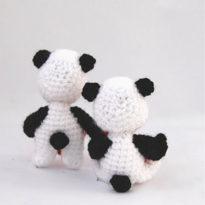 Crochet PANDA Bear Amigurumi Tiny Panda White Black Small - Etsy