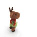 Mini Stuffed Reindeer, Tiny Animal Doll, Christmas Gift, Brown Tiny ...
