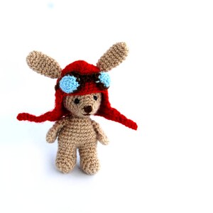 Amigurumi Rabbit, Crochet Small Toy, Aviator Bunny, Funny Gift for Boys ...