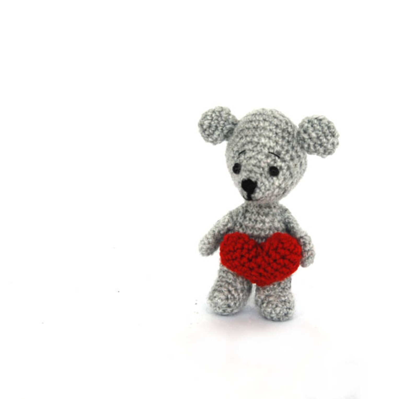 Mini MOUSE with Heart Love You Miniature Crochet Mouse Doll | Etsy