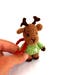 Mini Stuffed Reindeer, Tiny Animal Doll, Christmas Gift, Brown Tiny ...