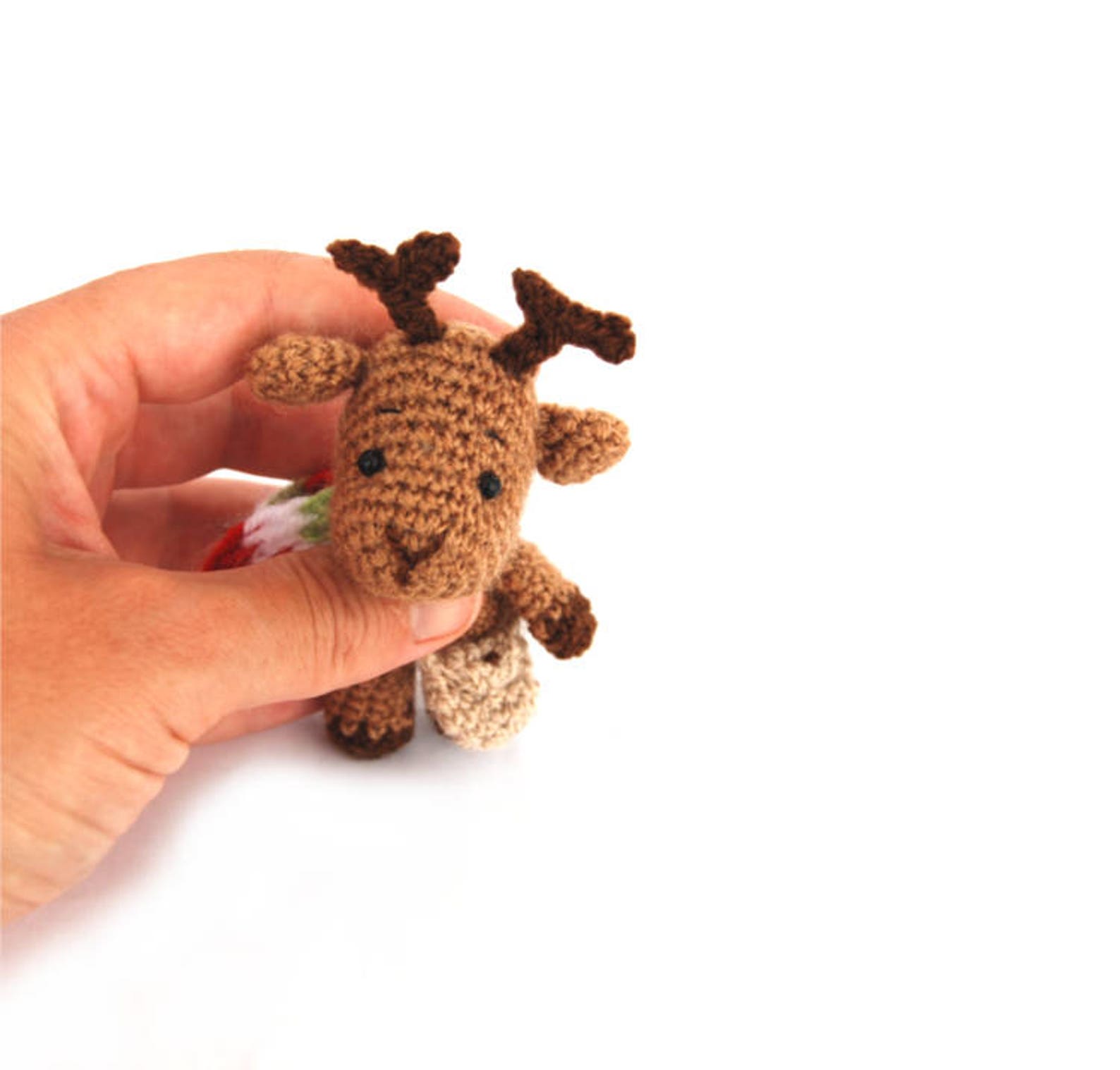 REINDEER Ornament to Fill Advent Calender, Miniature Holiday Figurine ...