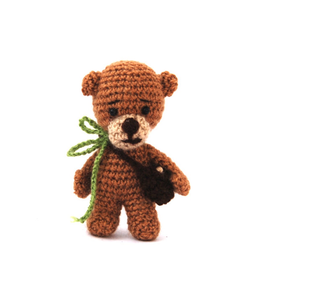 Tiny Bear, Little Teddy Bear, Miniature Crocheted Bear, Amigurumi Bear ...