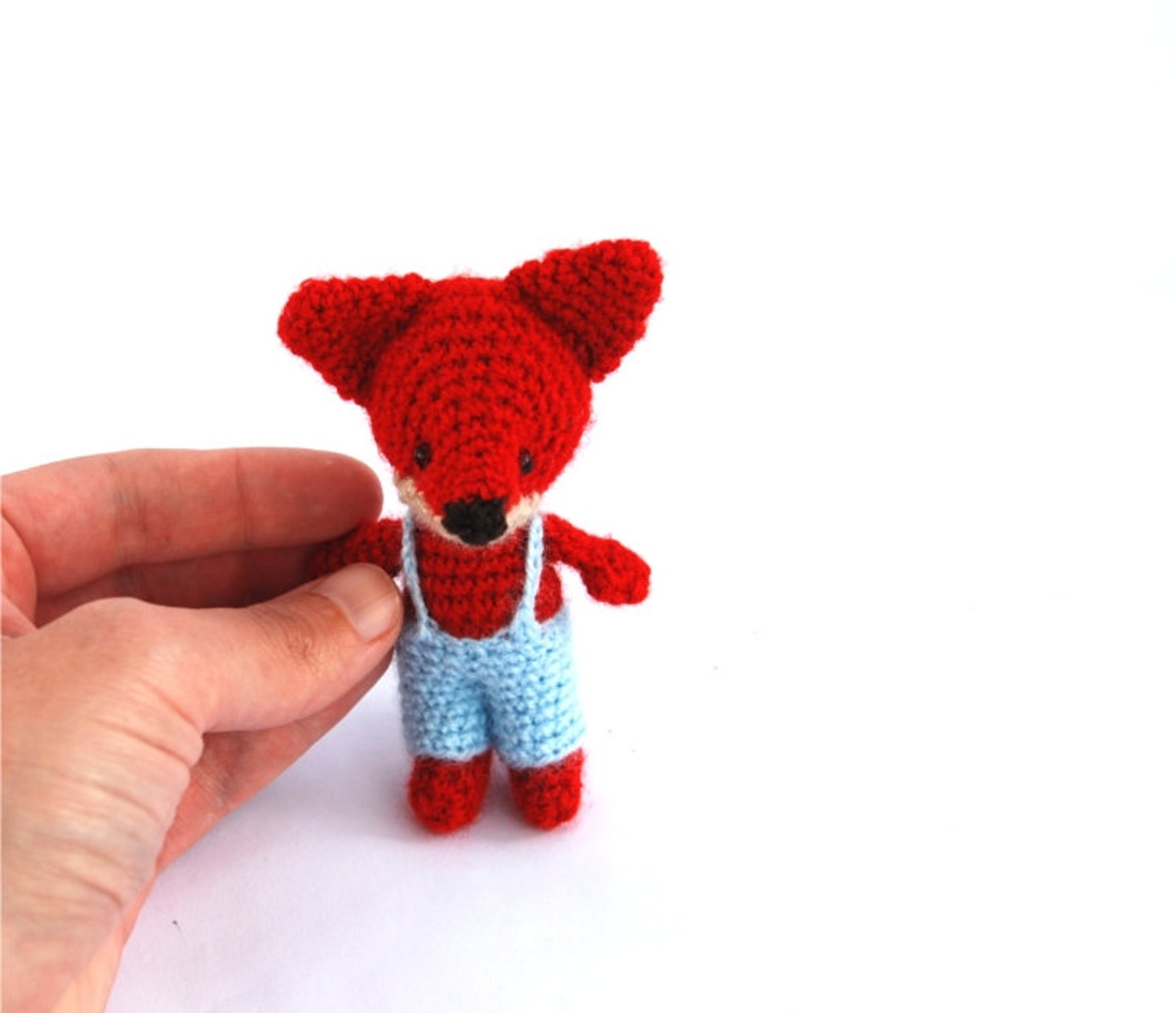 Miniature Fox Stuffed Woodland Animal Little Amigurumi Fox - Etsy