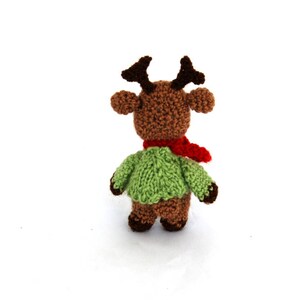 Mini Stuffed Reindeer, Tiny Animal Doll, Christmas Gift, Brown Tiny ...