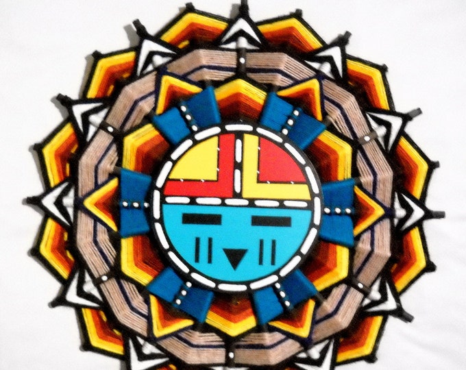 Beautiful Handmade Hopi Dawa Sun Face Wall Art Sandra Hamana 17" - Etsy