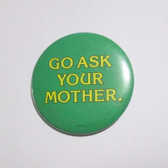 Vintage funny humorous button - Gem