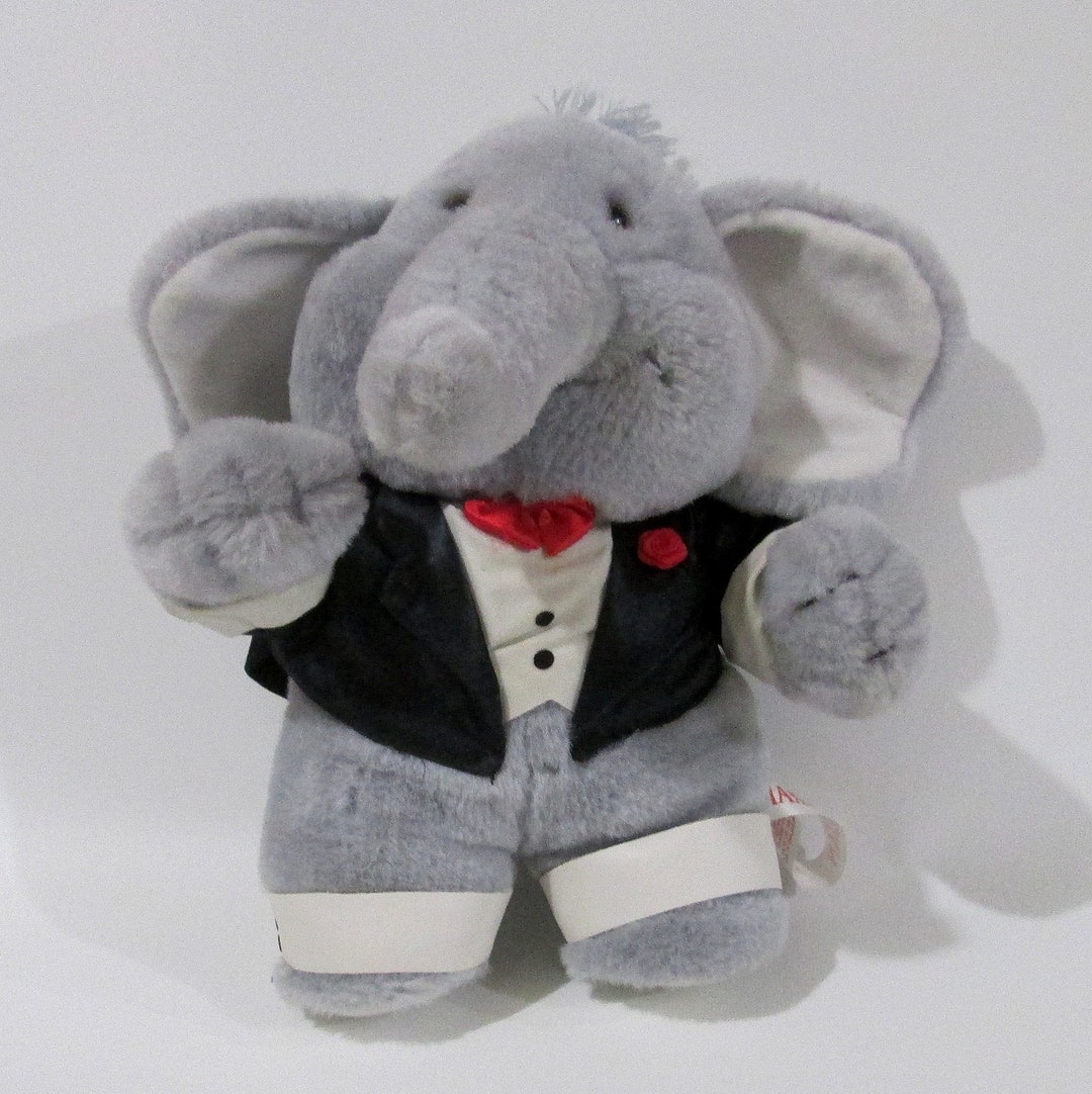 Elephant Plush Russ Plush Maximillian Elephant Tuxedo Spats - Etsy
