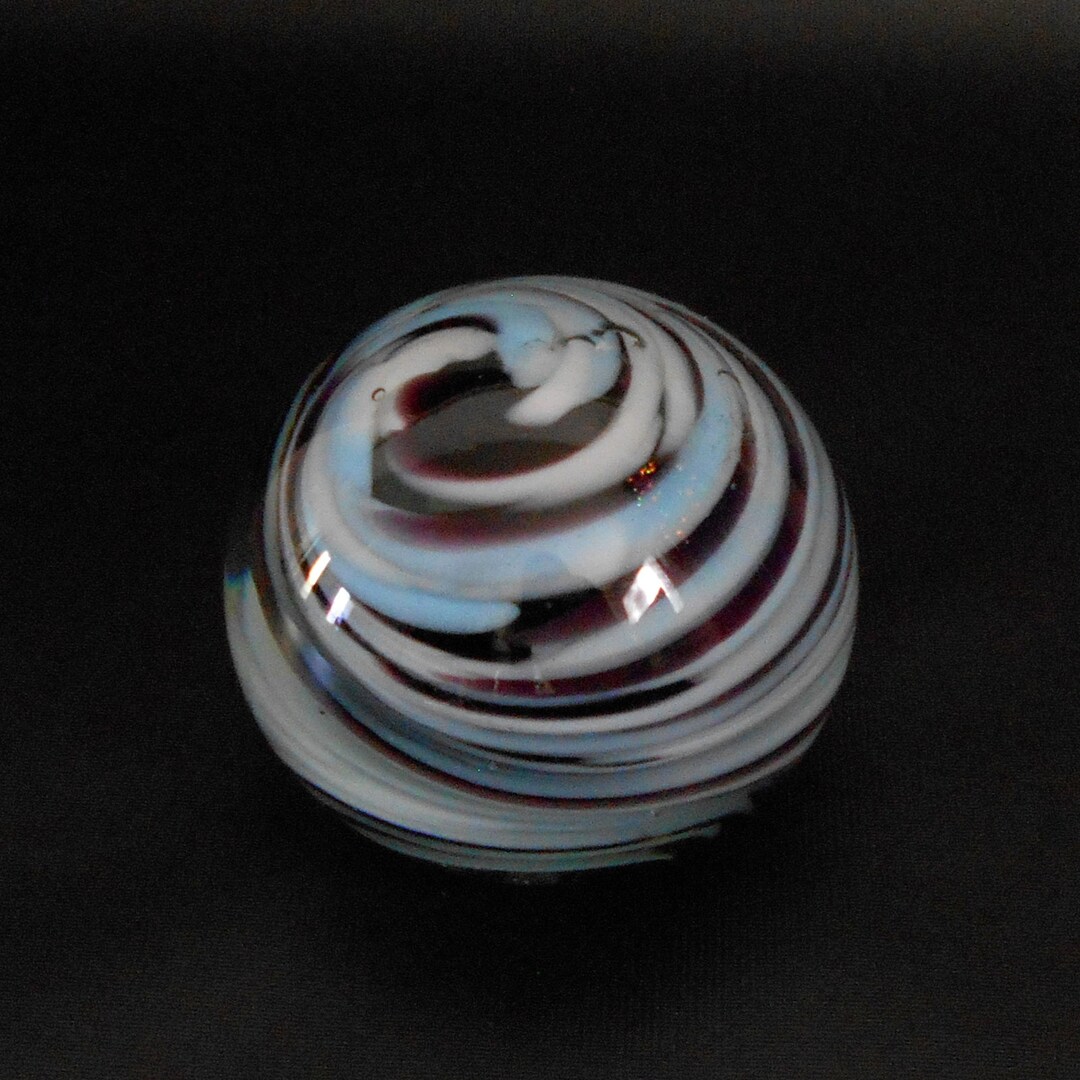 Art Glass Paperweight Swirl Design Paperweight Light Blue Purple Swirls ...