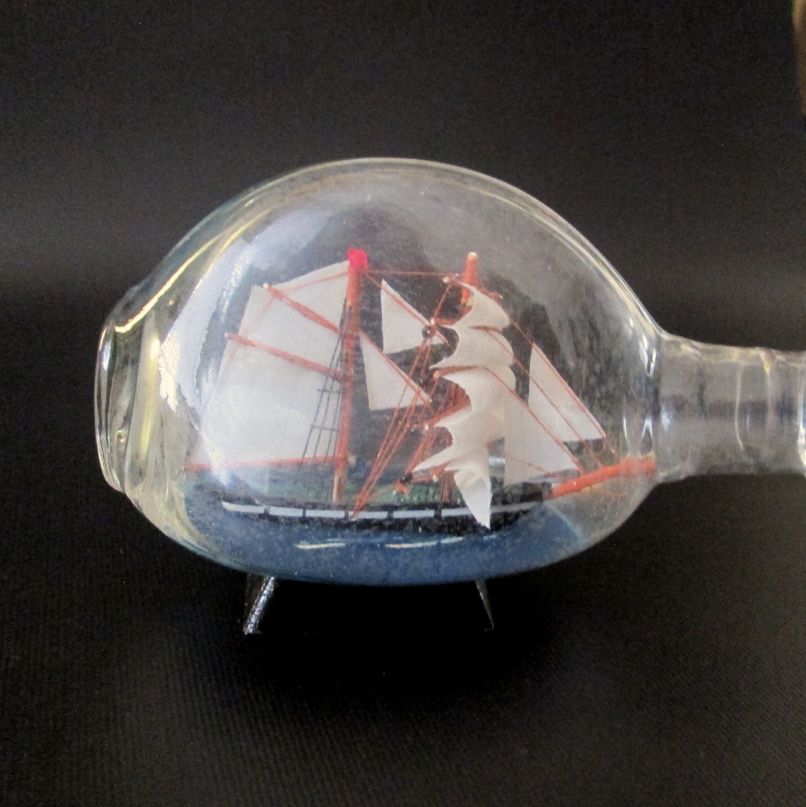 Brigantine Ship in Bottle Miniature Ship 5 Bottle - Etsy