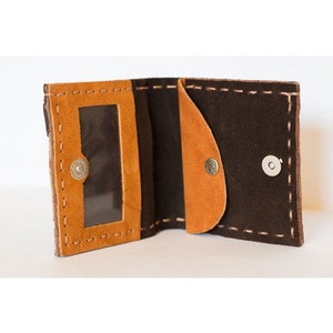 Brown Suede Wallet - Etsy
