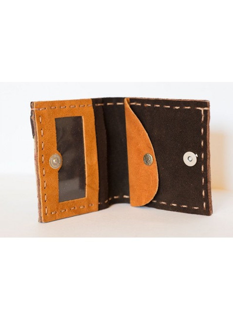Brown Suede Wallet - Etsy